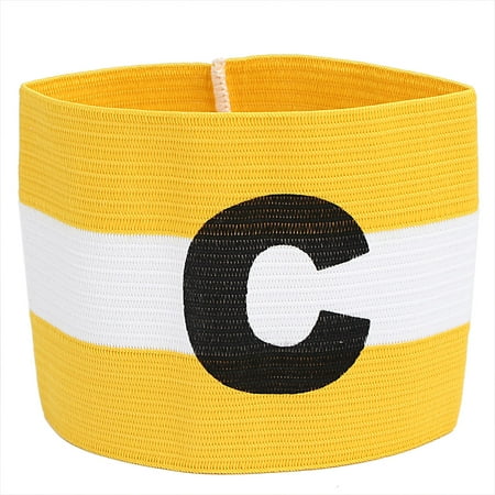 Yellow White Stripe Design Stretchy Sports Match Team Soccer Captains ...