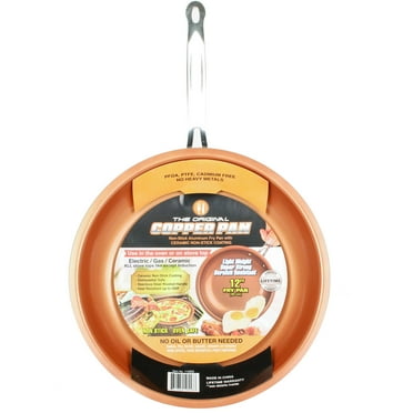 Farberware 12-Inch Performance Nonstick Deep Frying Pan/Fry Pan, Copper ...