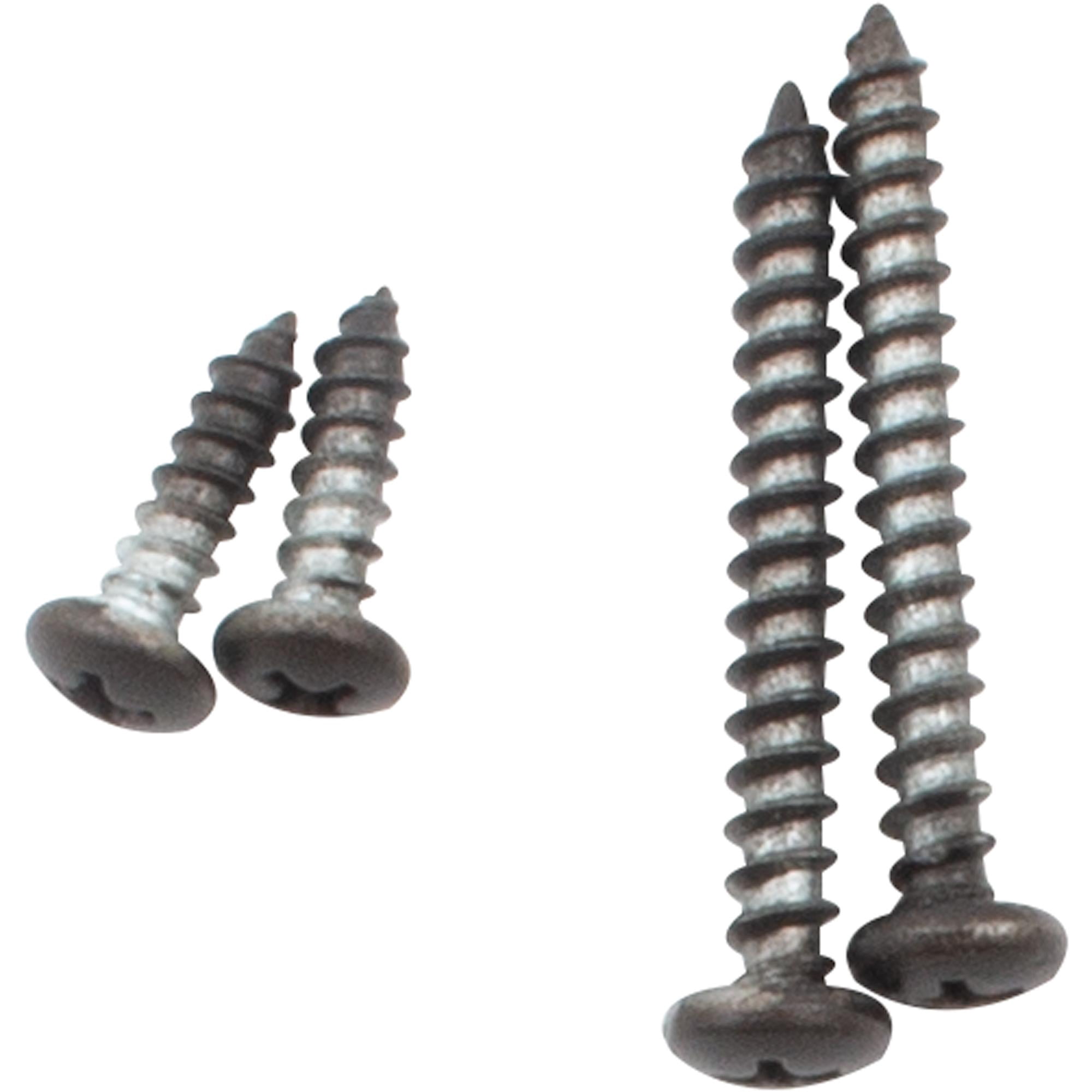 Screws for Shelf Brackets, 4-Pack, 1 1/2" (2) and 1/2" (2) Screws, Dark ...