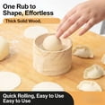 Dumpling Skin Maker Wooden Mold And Ball Set Manual Dough Skin Presser ...