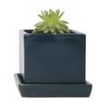 CHIVE - 3 Piece Set Square Succulent Cactus Planter Pot, 3 Inch Ceramic ...