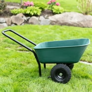 Free Shipping! Green Thumb 70008 2 Wheel Poly Wheelbarrow - Walmart.com