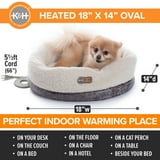 K&H Pet Products Thermo-Snuggle Cup Bomber - Indoor Heated Cat Bed Gray ...
