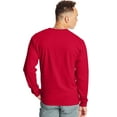 Hanes Beefy-T Unisex Long-Sleeve T-Shirt, Value 2-Pack Deep Red M ...