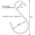 6 inch Non Slip Rubber Coated White S Hook Heavy Duty,6 Pack Large ...