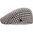 Adjustable Plaid Newsboy Flat Cap - Ivy Gatsby Cabbie Driving & Golf ...