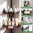 4 Tier Corner Shower with Modular Poles ABS Basket & Carbon Steel ...