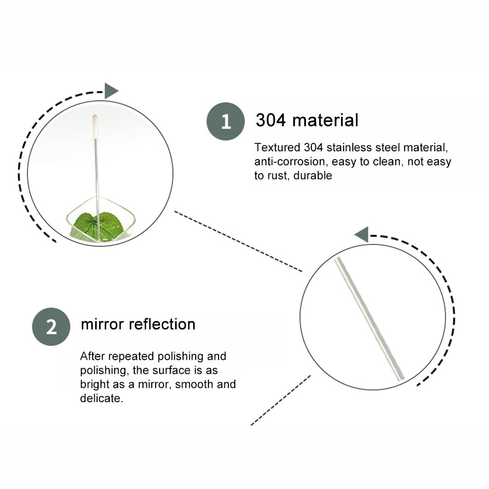 10 Uds. Palitos agitadores de acero inoxidable para café, cóctel ...