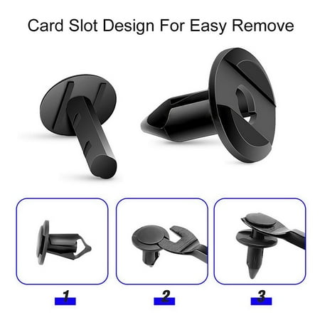 AOZBZ Car Rivets 100PCS Car 8mm Hole Plastic Rivets Fastener Push Clip ...