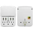 RND Wall Power Station includes 3 AC Plugs and 4 USB ports (4.8A total ...