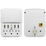 RND Wall Power Station includes 3 AC Plugs and 4 USB ports (4.8A total ...