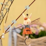 Aihimol Wooden Couple Bunny Hanging Wind Bell Pendant,Easter Cartoon ...