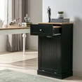 Yaoping Wooden Kitchen Trash Cabinet, Hidden Trash Can Enclosed, Tilt ...