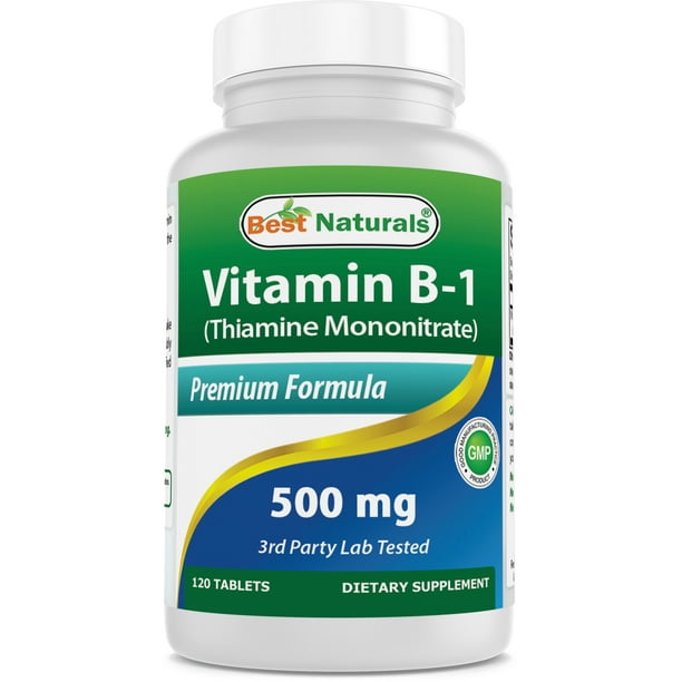 Best Naturals Vitamin B1 500 mg 120 Tablets | Vitamin B1 as Thiamine ...