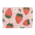 BZSMCE Strawberry with Green Leaves and Cute Flower Pattern 2-Piece Non ...