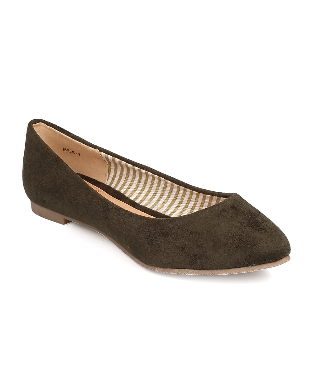 New Women Betani Bea-1 Faux Suede Pointy Toe Ballerina Flat - Walmart.com