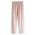 CHUMUD Womens Summer Pajama Pants Soft Cotton-Blend Plaid Pjs ...