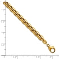 14k Yellow Gold Polished 5.0mm Solid Round Box Chain Bracelet 8 Inch ...