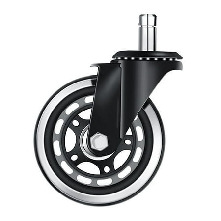 Office Chair Caster Wheels 360 Degrees Swivel Pu Roller For Computer ...