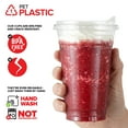 Stock Your Home, 20 oz Clear Plastic Cups with Lids, Reusable, Sip Lids ...
