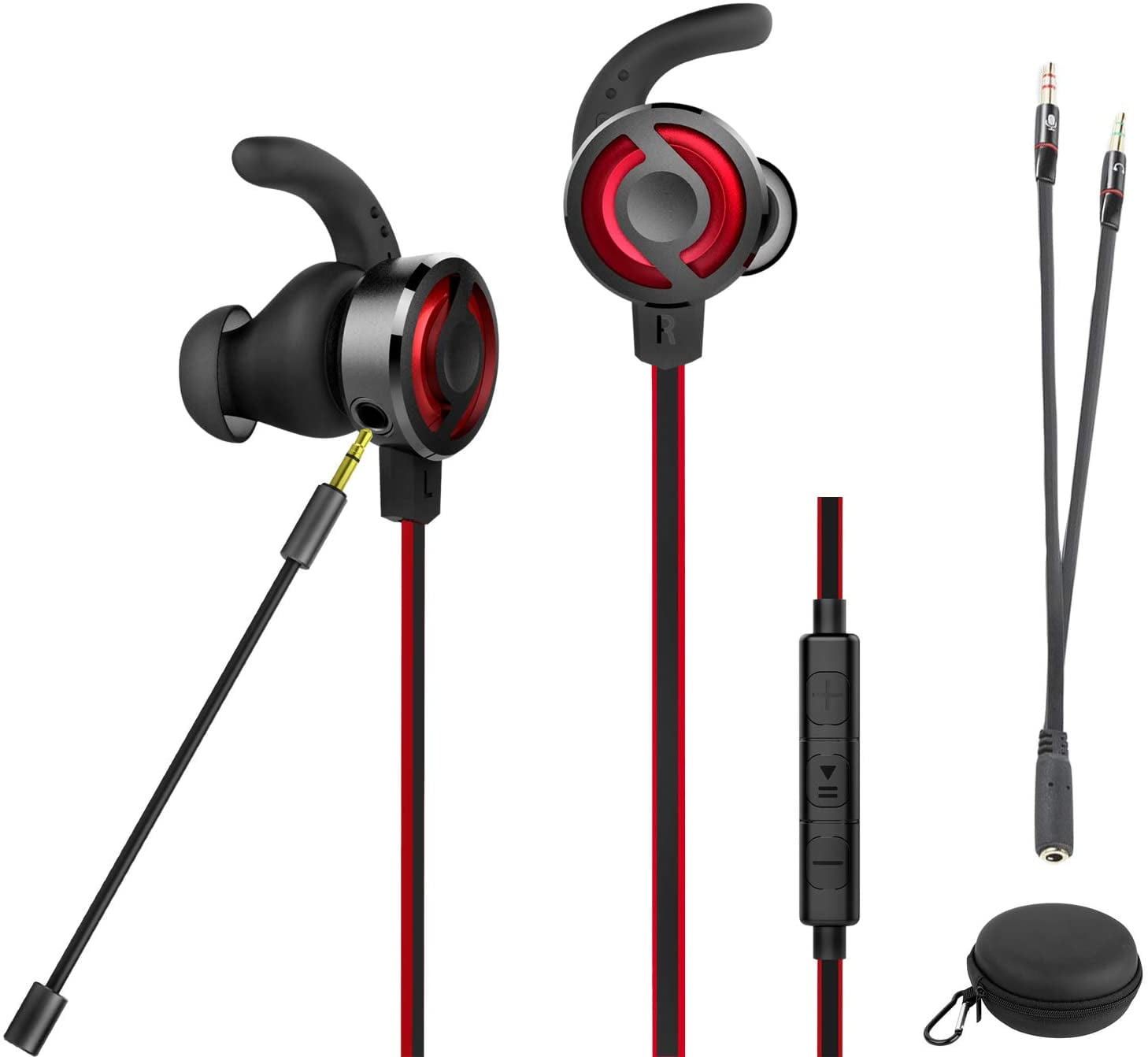 2019 Wired Gaming Earphone, Noise Cancelling Stereo Bass Gaming Earbuds ...