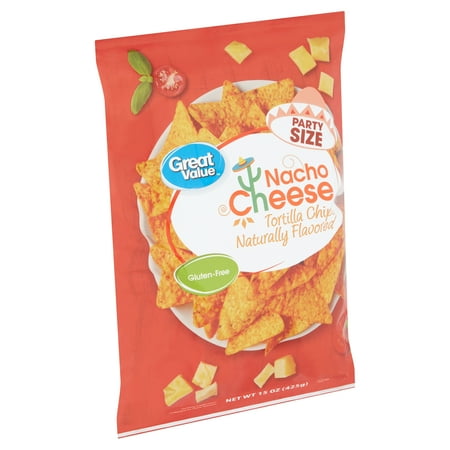 Great Value Nacho Cheese Tortilla Chips Party Size, 15 oz - Walmart.com