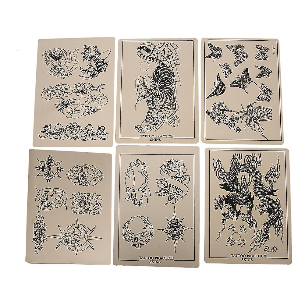 Set of 6 rubber tattoo practice skins with designs | Walmart en línea