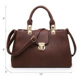 Dasein Women Satchel Handbags Top Handle Purse Medium Tote Bag Vegan ...