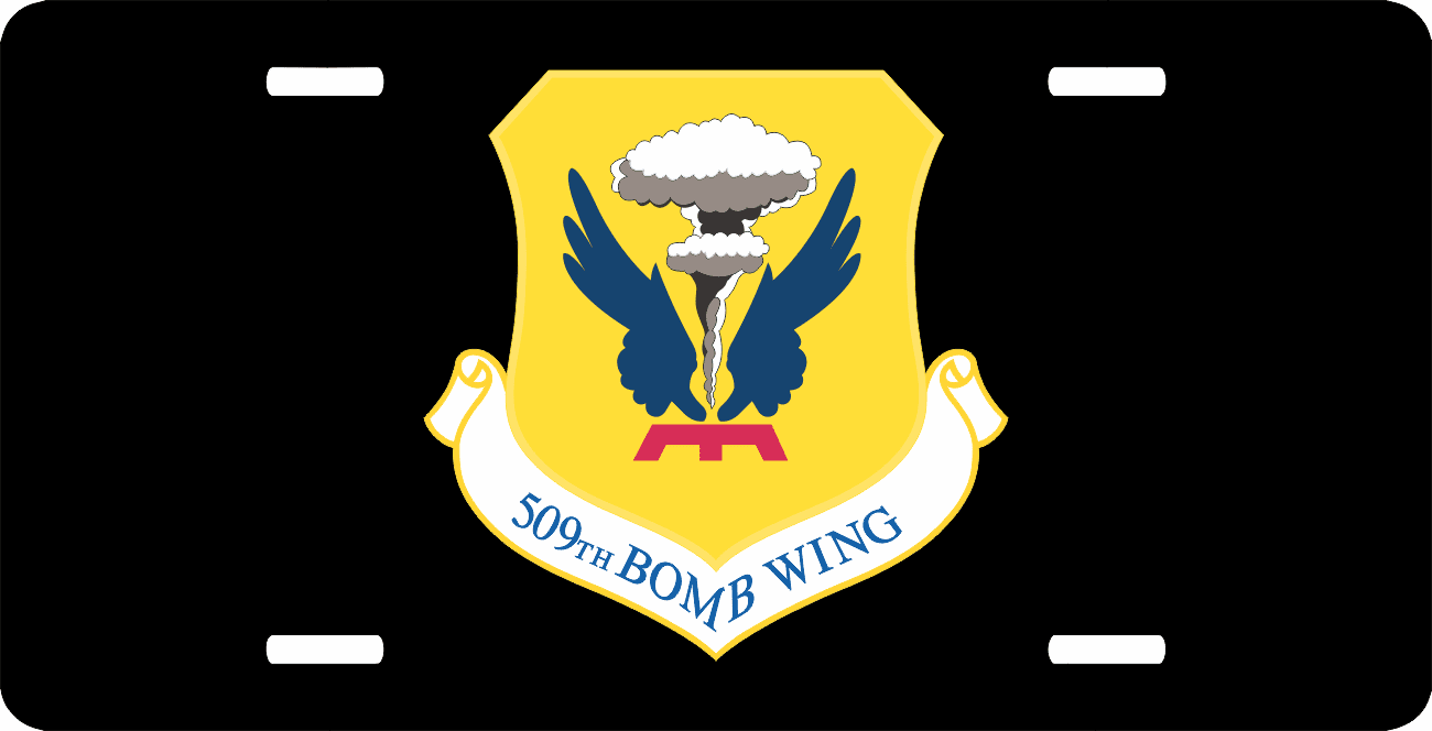 U.S. Air Force 509th Bomb Wing License Plate - Walmart.com