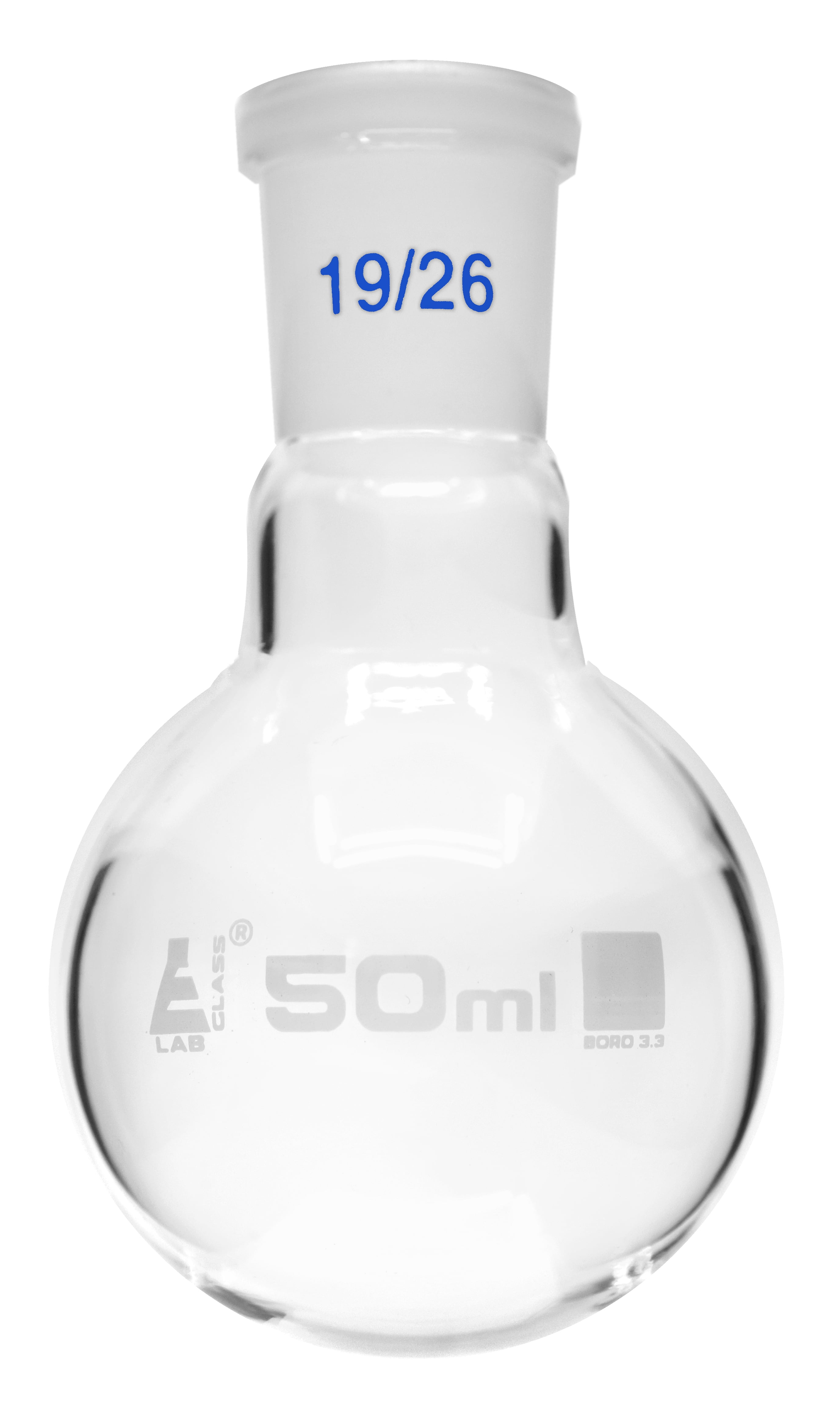 Boiling Flask with Joint, 50ml - Socket Size 19/26 - Round Bottom ...