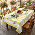 Cartoon Bee Country Wildflower Table Cloth 60x84in, Waterproof ...