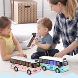 School Bus Sound Light Tour Bus Model Boy Toy Diecasts Toy Vehicles ...