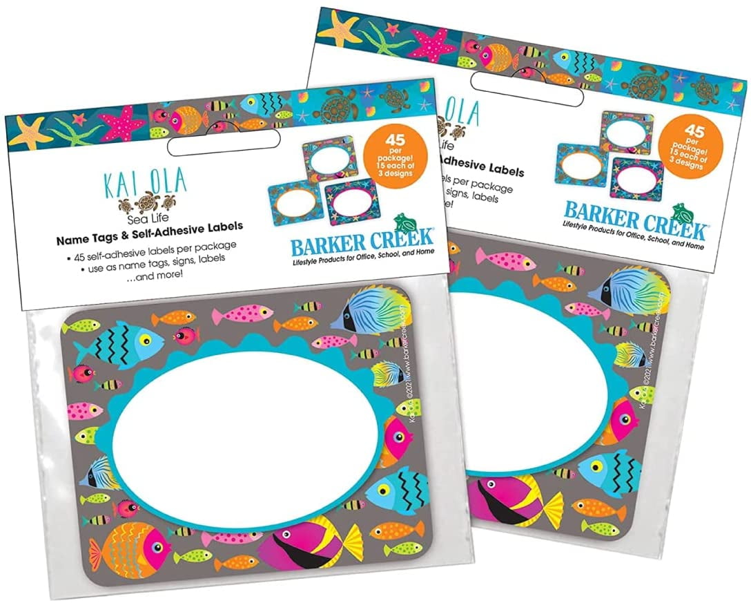 Barker Creek Kai Ola Name Badges & Self-Adhesive Labels 2-Pack, Multi ...