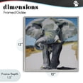 Stupell Industries Majestic Elephant on Path Gray Framed Giclee Art ...