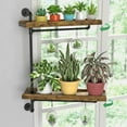 GDLF Swivel Window Plant Stand, Industrial Pipe Floating Shelving ...