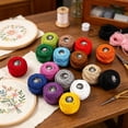 12 Colors Cotton Crochet Thread Assorted Color Embroidery Sewing Thread ...