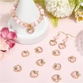 1 Box 30Pcs Peach Heart Charms Pearl Heart Shaped Charms Alloy Sweet ...