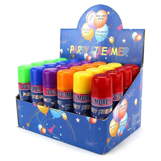 24 Pack of Party Silly String Spray for Kid's Events/Celebrations ...