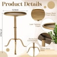 1 Pcs Metal Martini Table Bronze Small Round Drink Table12.5 x 12.5 x ...