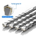 10-Piece 3/16” SDS Plus Drill Bits Rotary Hammer Drill Bit Set, Carbide ...