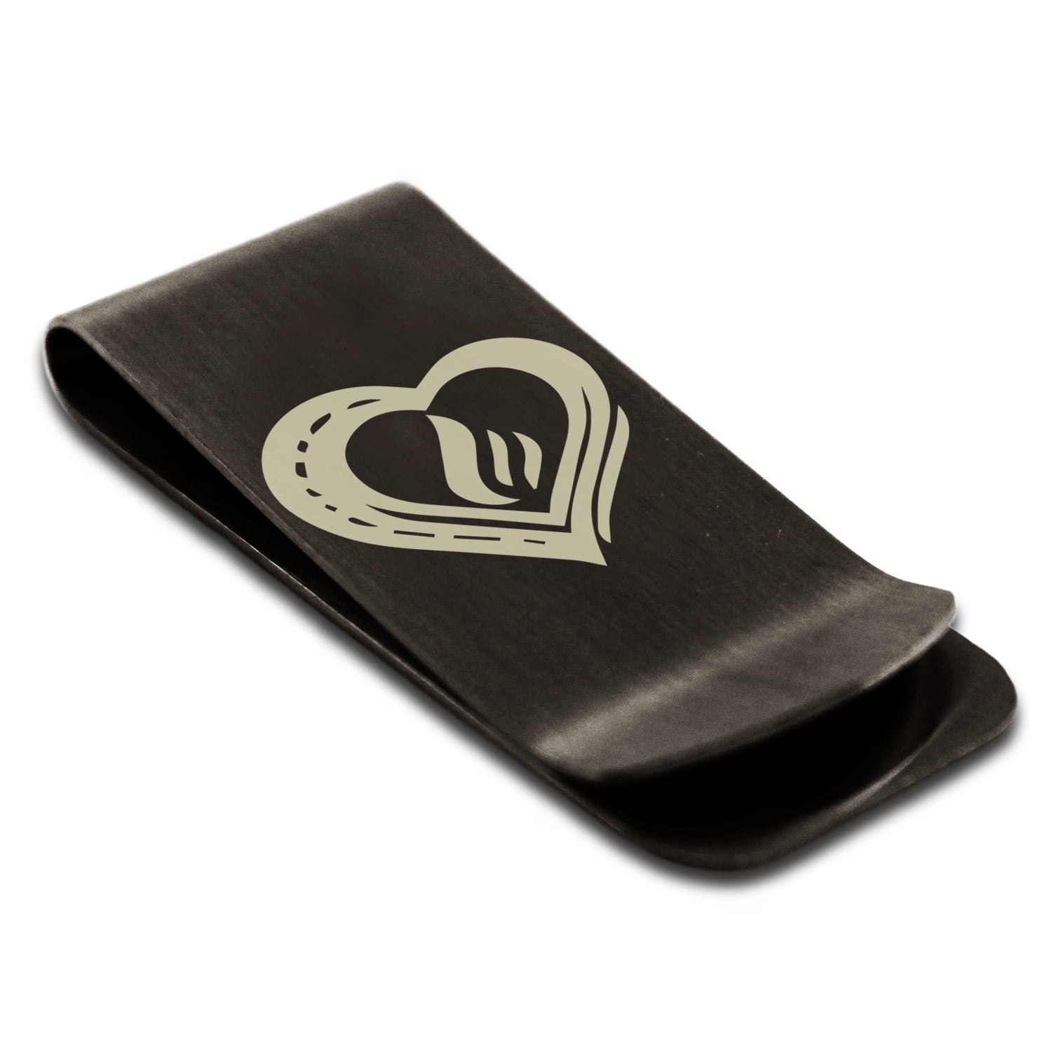 Stainless Steel Life Magic Rune Engraved Money Clip Credit Card Holder ...