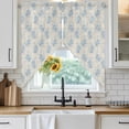 Blue Rose Swag Curtain Valance for Windows, Country Pastoral Vintage ...