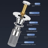 ievspot Universal 2 in 1 Bathroom Sink Stopper,Pop Up Bathroom Sink ...