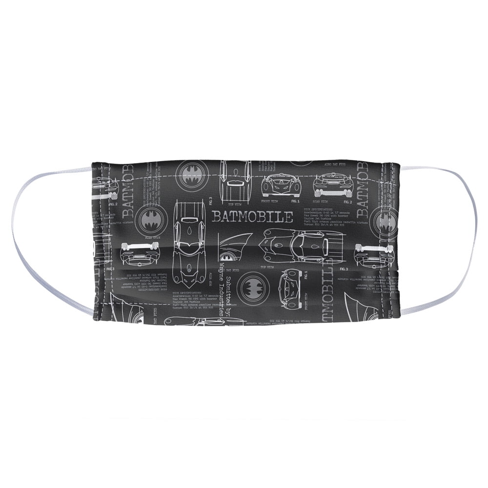 Batman Be Vigilant Pattern 1-Ply Reusable Face Mask Covering, Unisex ...