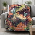 Dinosaur Brick Wall Blanket Soft Cozy Warm Throw Blanket for Couch ...