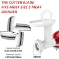 HYOWUIER, Meat Grinder Blade, Size 5, Stainless Steel Replacement ...