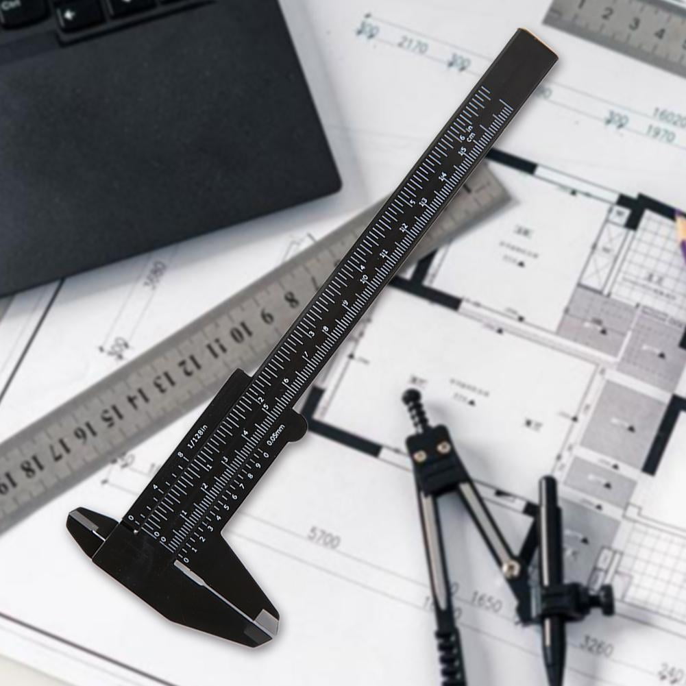 Escala de plástico Digital Electronic Vernier Caliper Gauge Micrómetro ...
