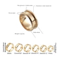 6x Jewelry Making Wedding Rings for Inlay Stainless Steel Grooved ...