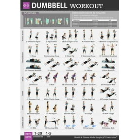 Fitness Workout Posters for Home Gym - Exercise Posters for Full Body ...