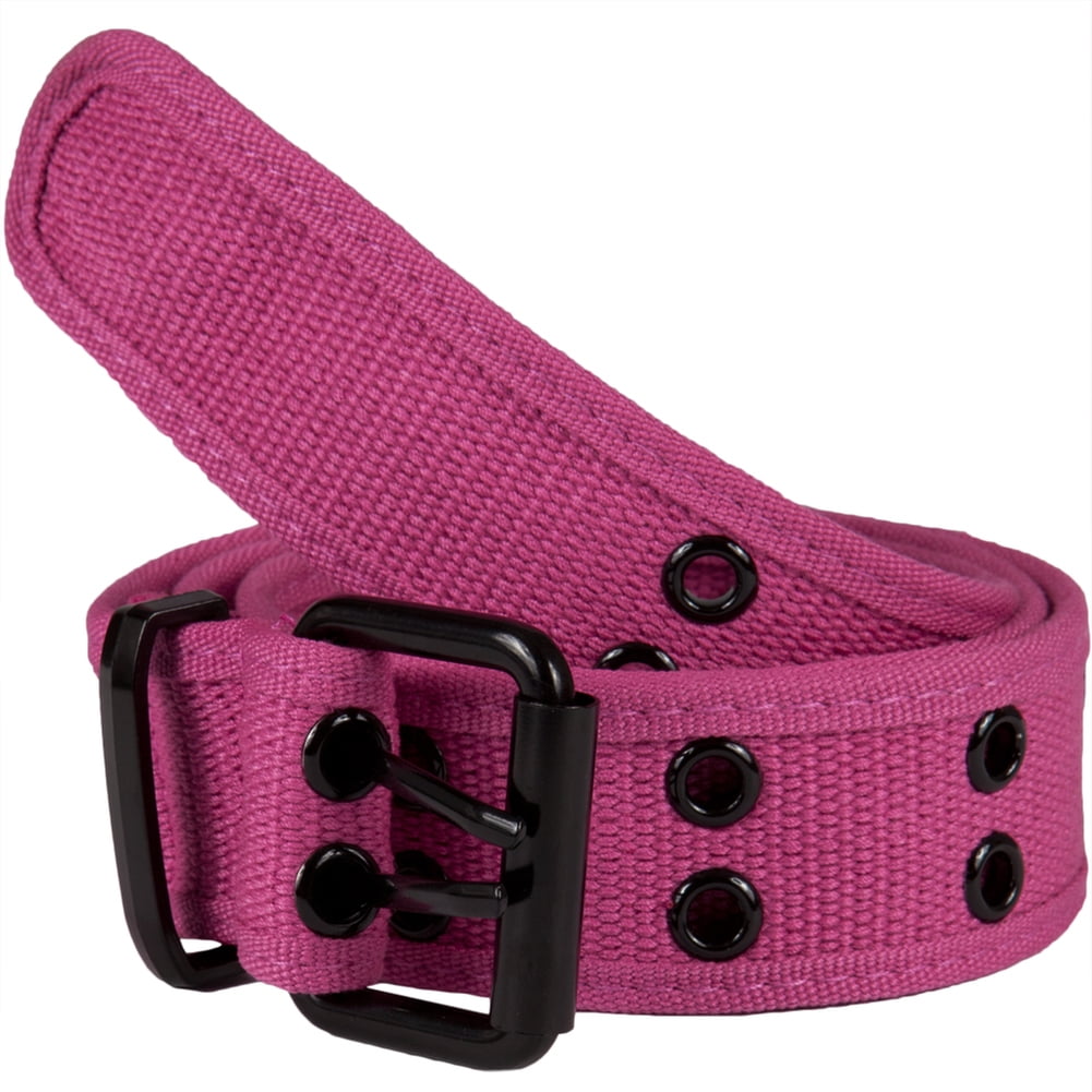 Dark Pink Web Double Grommet Belt - Medium/Large - Walmart.com